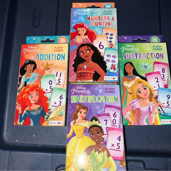 bendon | Toys | 6 For 2 Disney Princess Flash Cards Set Of 4 Numbers ...